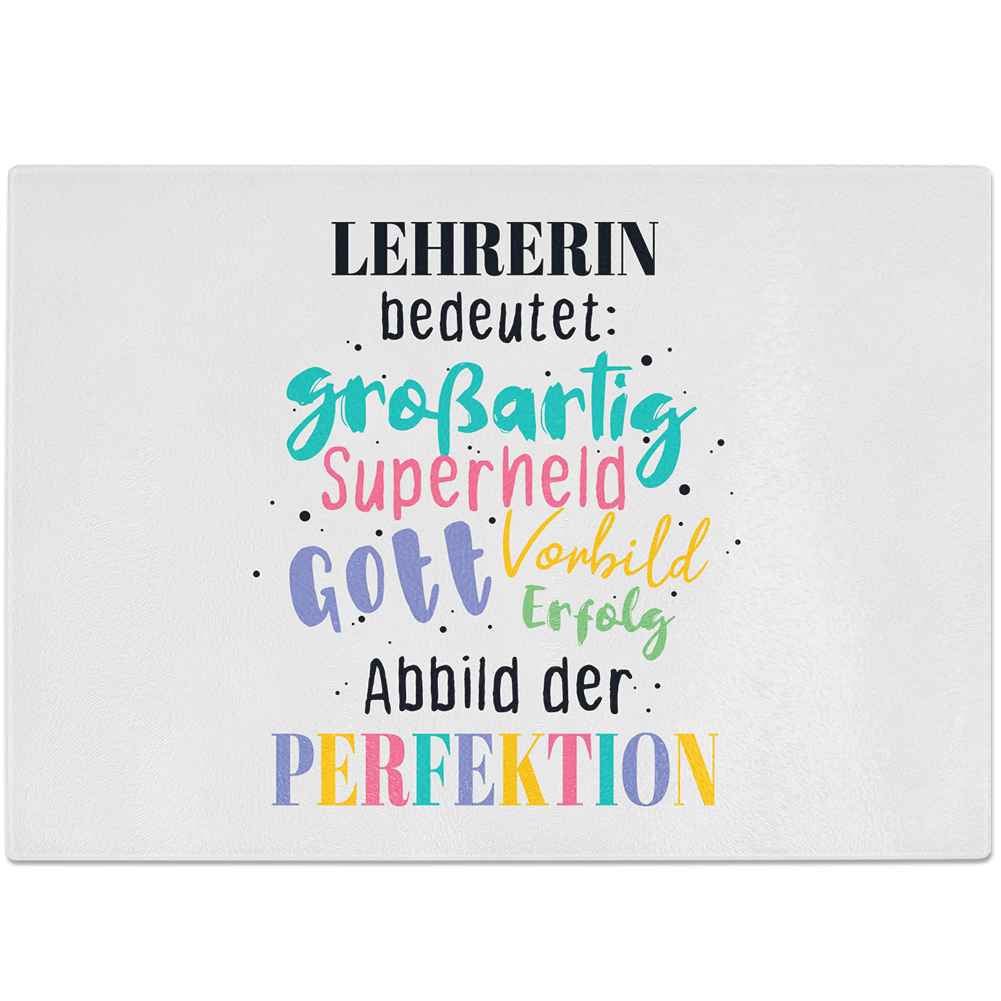 LEHRERIN BEDEUTET GOTT Vorbild Superheld großartig Abbild Perfektion ...